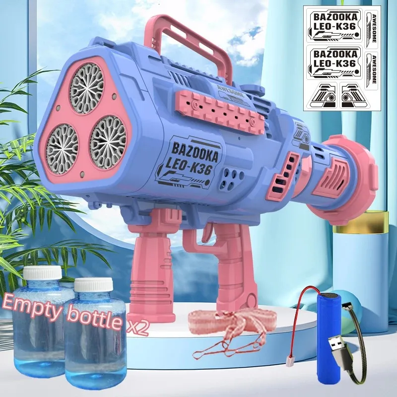 Large LED Rocket Electric Bubble Shooter With Automatic Shape And Fast ...