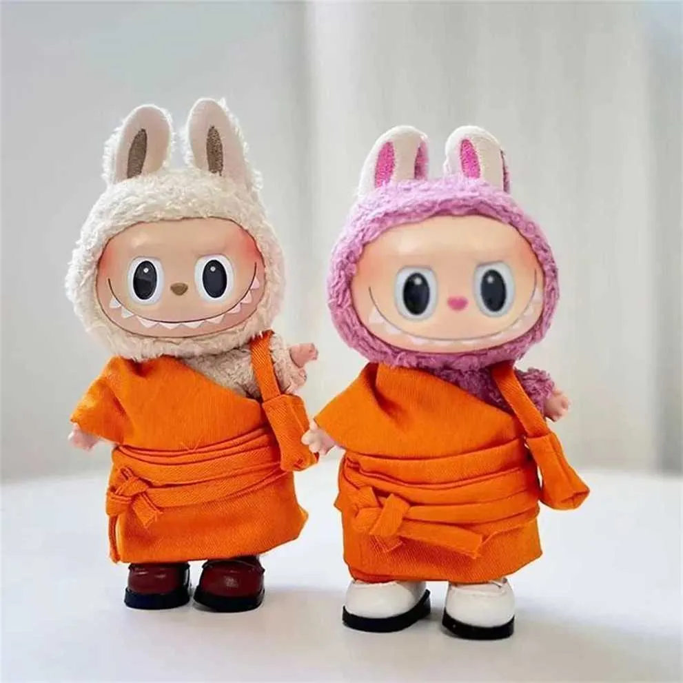 Labubu Plush Monk Yae Miko Cosplay Set Mini Clothes For Kpop Exo Dolls ...