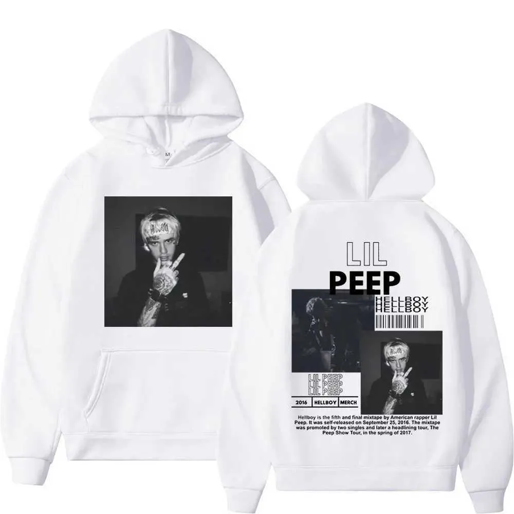Hip Hop Rapper Lil Pp Knit Acetate Hoodie Oversized Pullover Sport ...