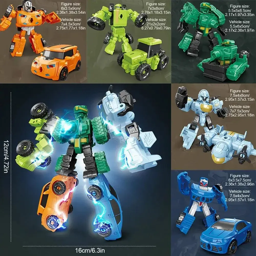 5-in-1 Transformation Robot Toy: Deformation Action Figure, Automobile ...