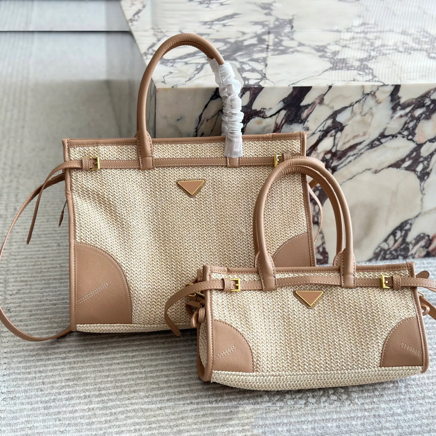 Straw Summer Handbags: Designer Straw Tote Purse Luxury Shoulder Bag ...