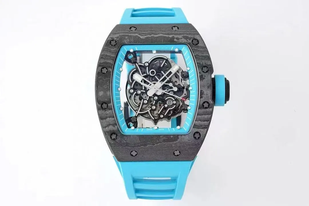 Grade 5 Titanium Skeleton Dial With RULM2 Quartz Movement Watch And ...