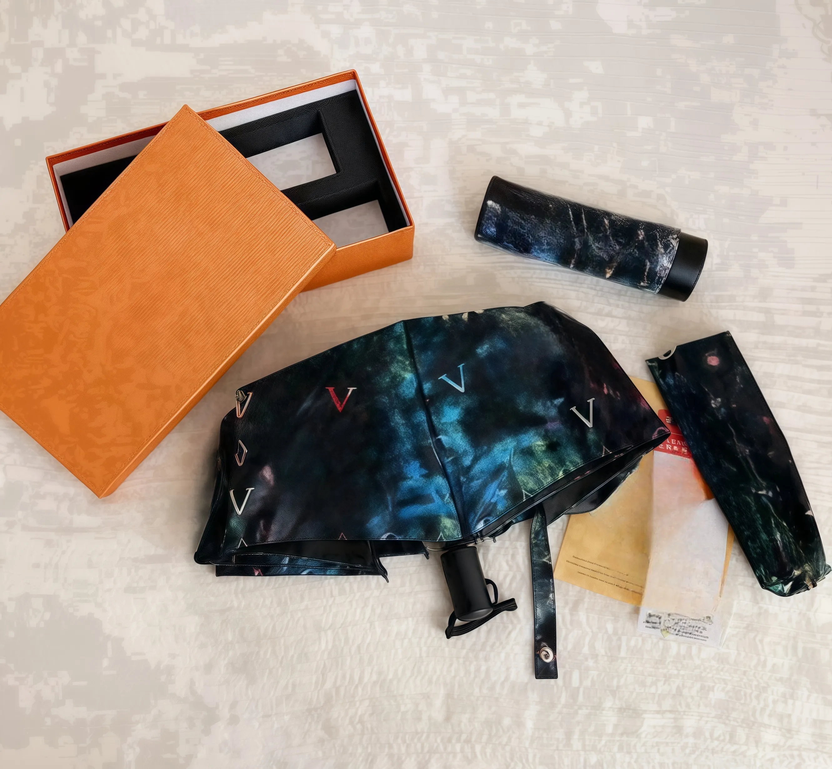 2026 Starry Sky Pattern Triple Folding Umbrella with Stainless Steel ...