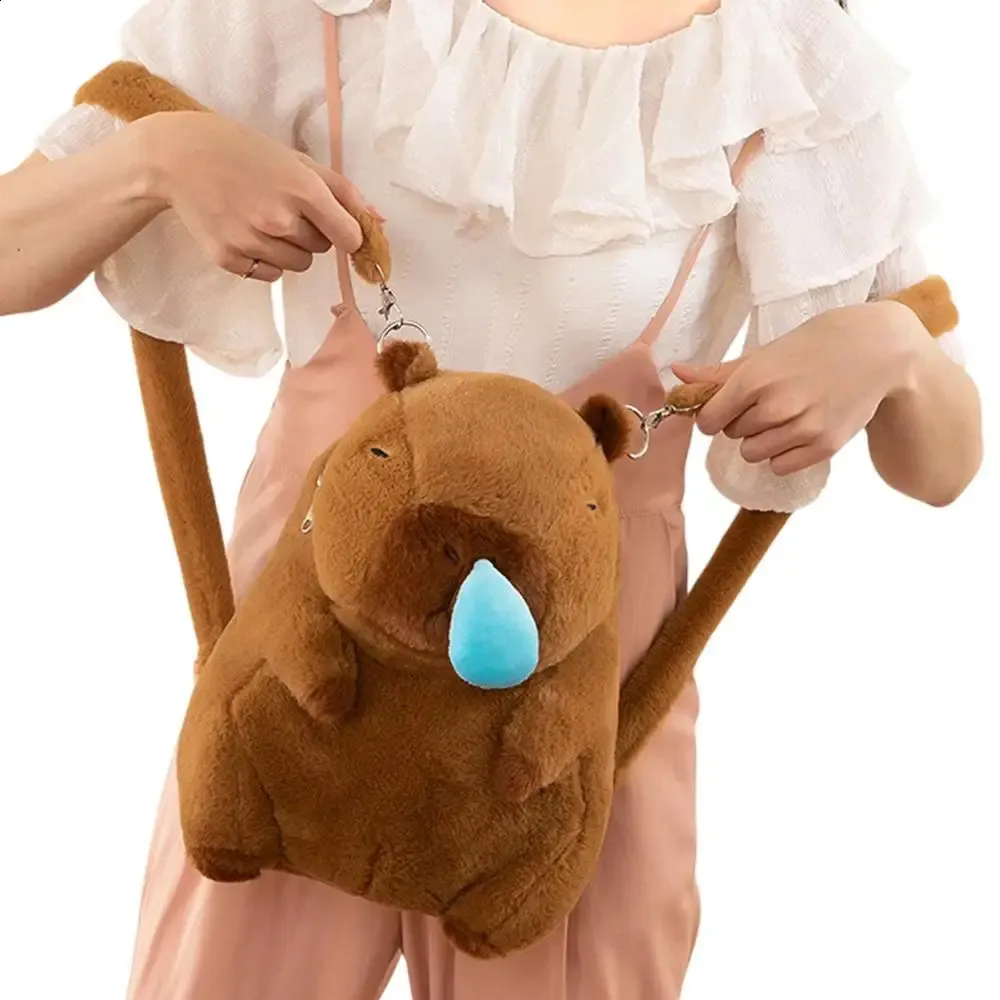 Ship From US Capybara Plush Backpack With Snot Bubbles, Lightweight ...