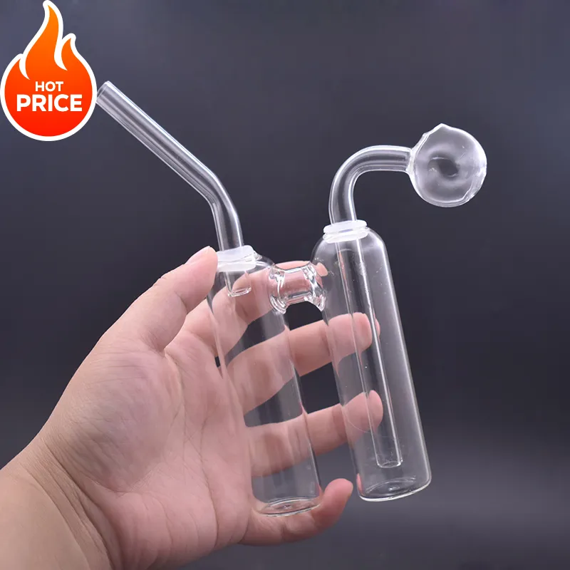 Wholesale Mini Glass Oil Burner Bong Hookah Water Pipes Double Bottle ...