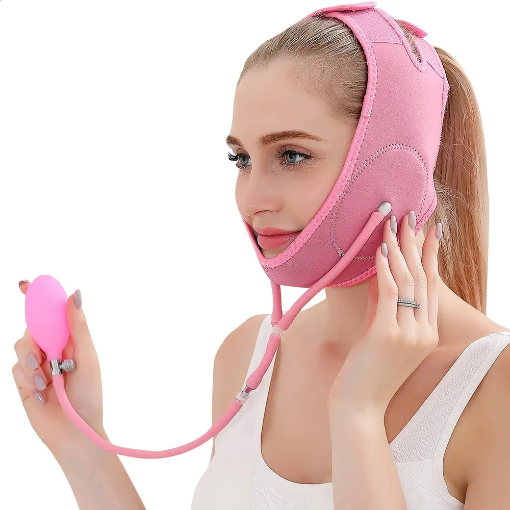 V Line Face Slimming Belt: Inflatable Air Press Facial Massager For ...