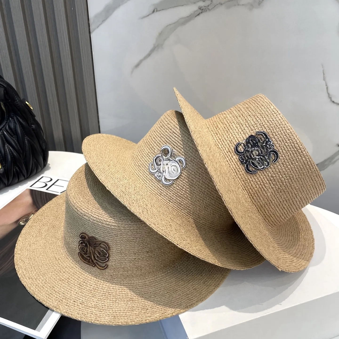 Designer Straw Bucket Hat For Women Geometric Weave... From Fashionshop ...