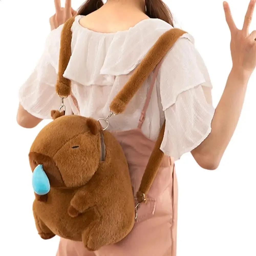 Ship From US Capybara Plush Backpack With Snot Bubbles, Lightweight ...