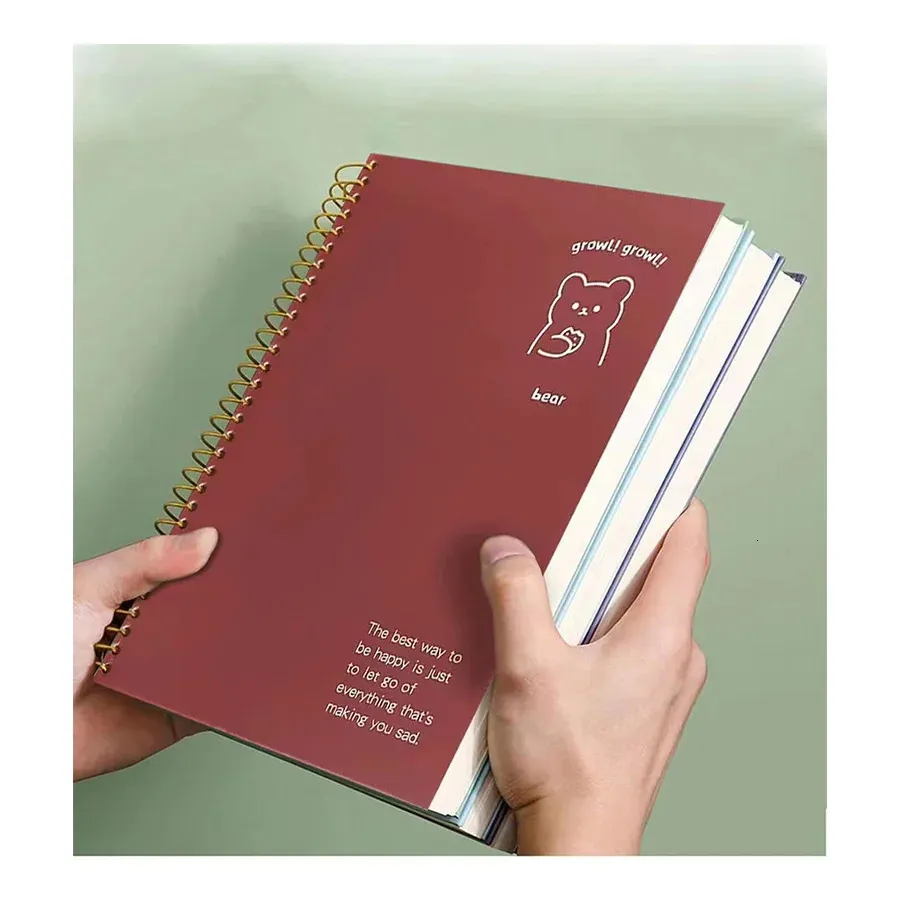 Wholesale B5 Spiral Coil Notebook Company 300 Pages, 150 Sheets, Kraft ...