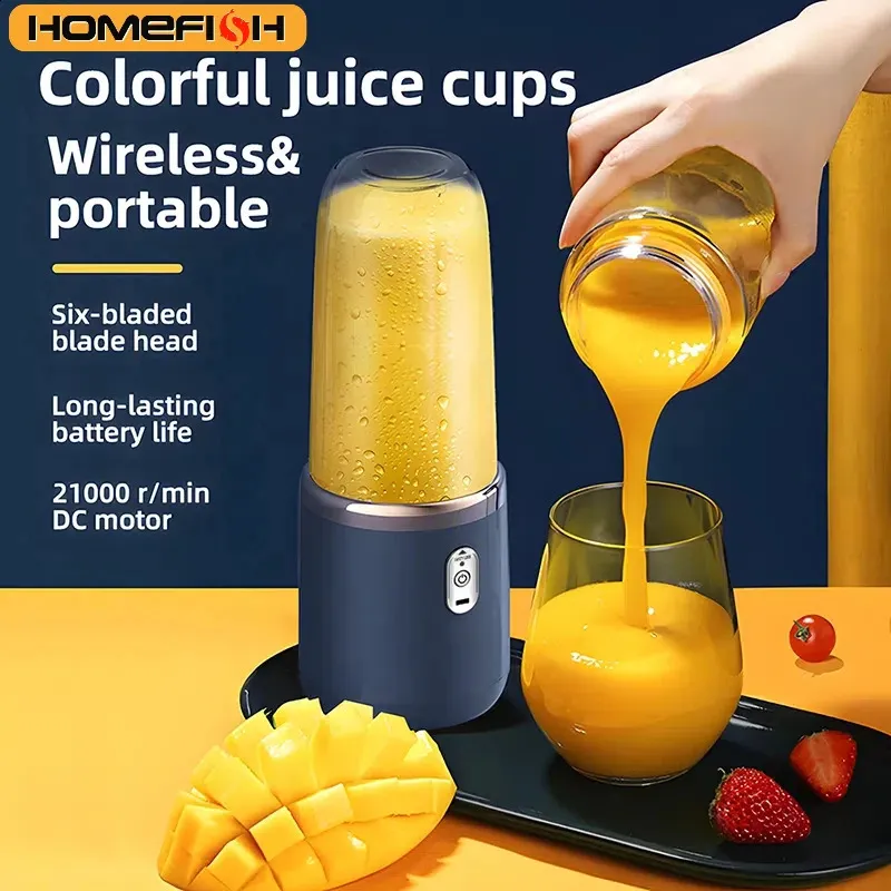 USB Rechargeable Portable Portable Juicer Blender Amazon 400ml Electric Fruit & Smoothie Maker ...