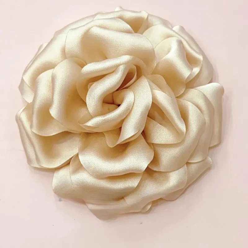 Handmade 11cm Fabric Rose Flower Brooch Korean Fashion Corsage Lapel ...