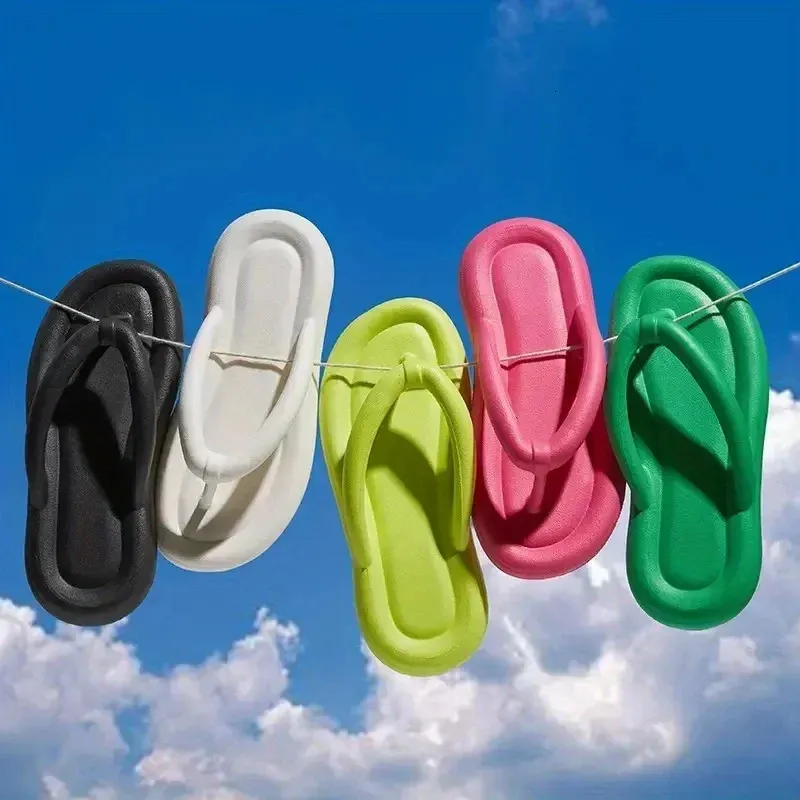 Women's Non Slip EVA Plastic Flip Flops For Summer Swimming Pools Candy ...
