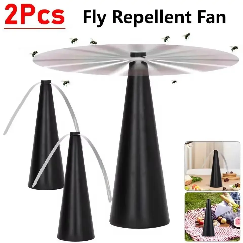 Portable Table Fly Fans With Holographic Blades, Battery Or USB Powered ...