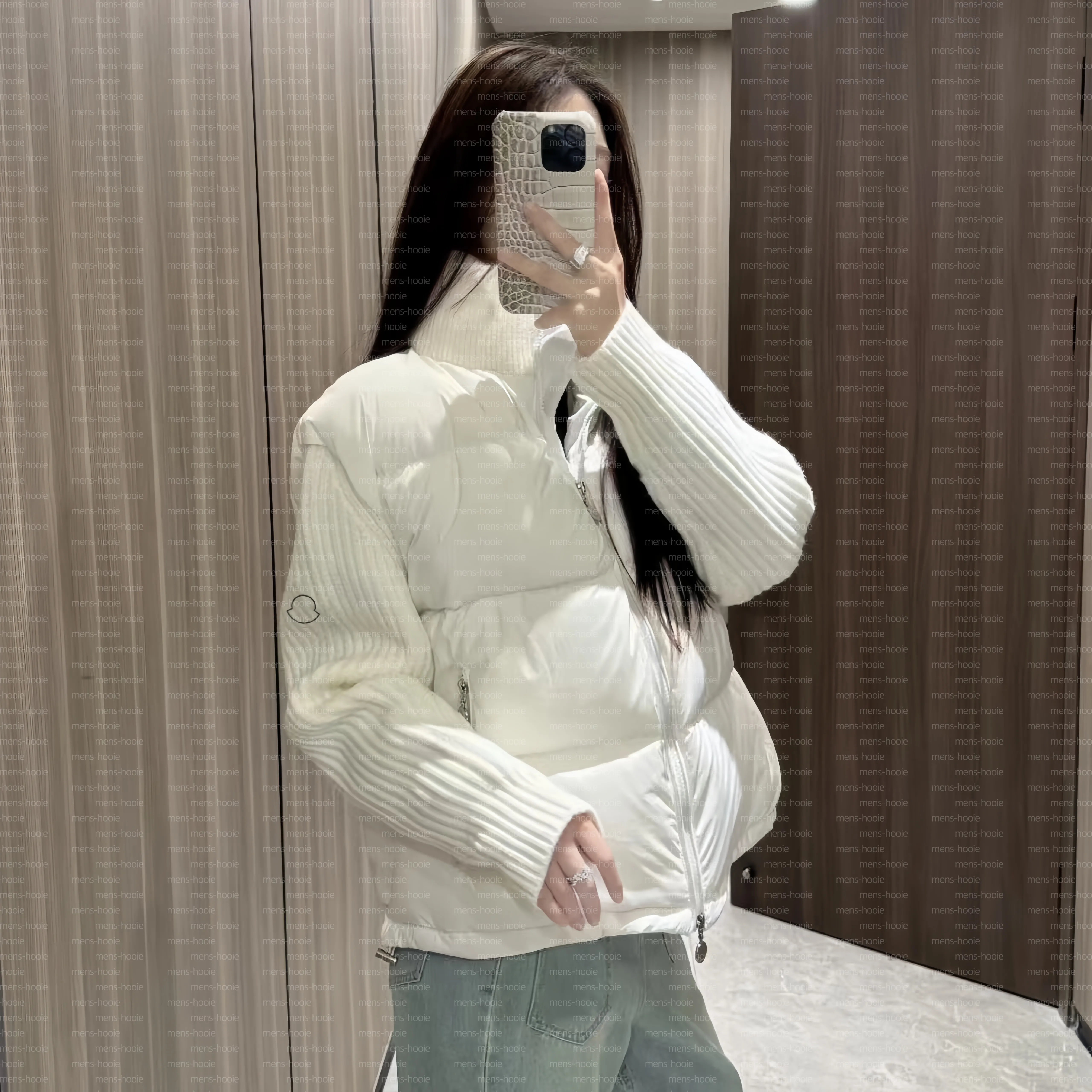 Designer Fashion Down Jacket Fashion Classic Arm Knitted Warm Down ...