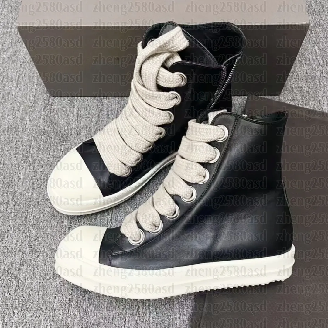 Classic High Top Shoe Black Leather Designer Boots... From Zheng2580asd ...