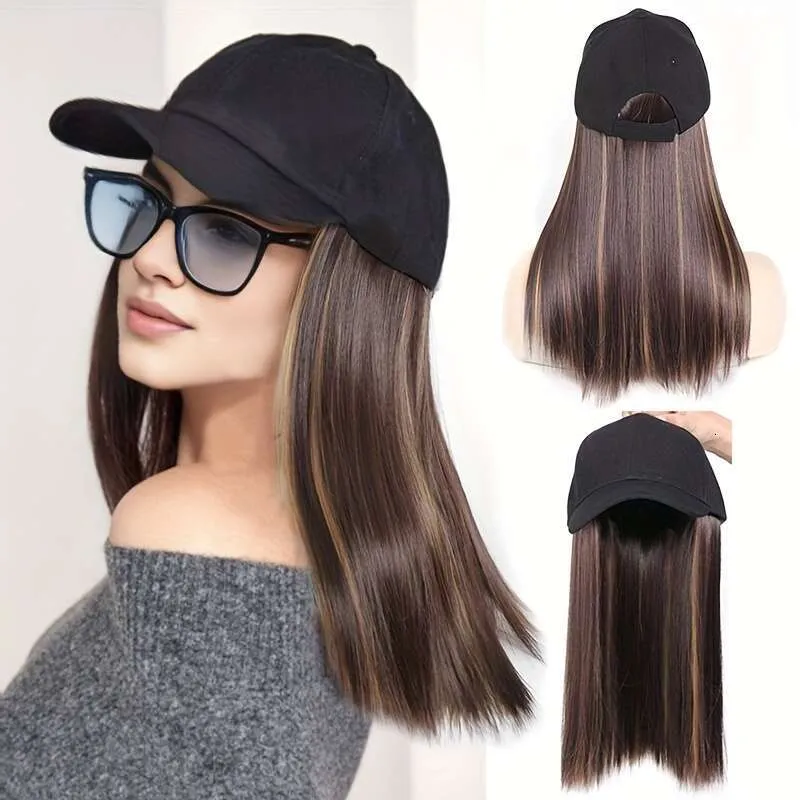 Connection Straight Hair Baseball Caps Adjustable... From ...
