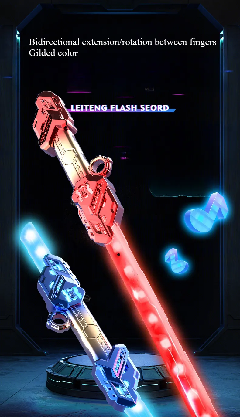 Thunder Double-Headed Telescopic Laser Sword with Interstellar Luminous ...