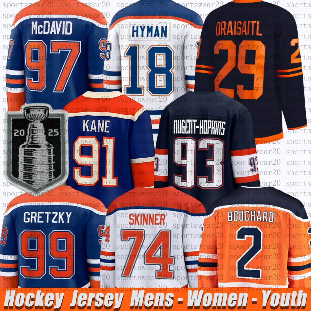 97 ConnorS McDavidS Edmonton Hockey Jersey Oilers Jersey Leon Draisaitl ...