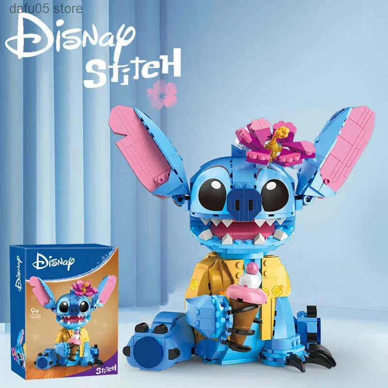 Cartoon Stitch Building Blocks Cute Ear Mobility Puzzle Assembly Stitch ...