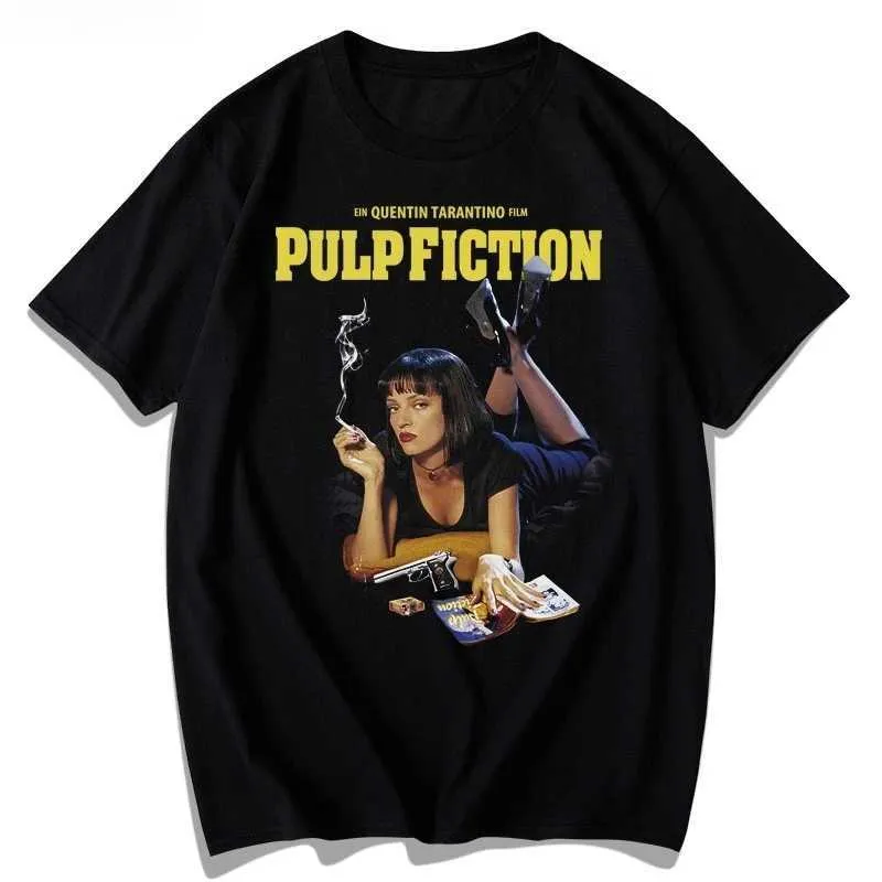 Wholesale Quentin Pulp Fiction Culture Popcorn T Shirt Short Sleeve ...