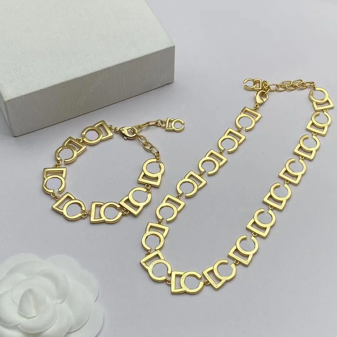 New Fashion Letter Collar Necklace Women's Gold Luxury Designer ...
