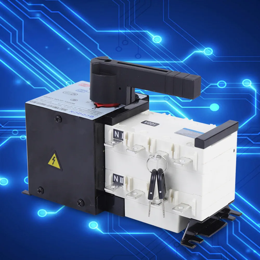 100A/4P Dual Power 3 Phase Automatic Changeover With ATS Isolation 110 ...