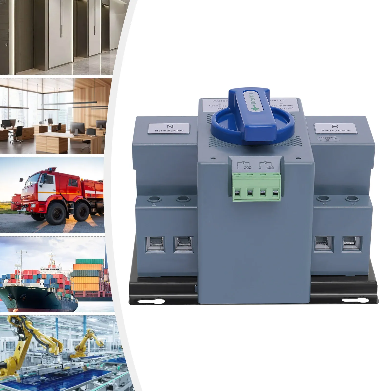 Commercial Dual Power Automatic Changeover Single Phase With 63A 2P Generator Changeover Switch ...