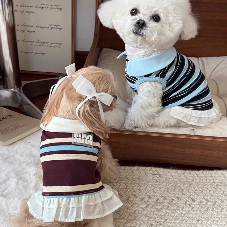Luxury Cotton Primark Dog Outfits With Polo Collar And Stripe Design ...
