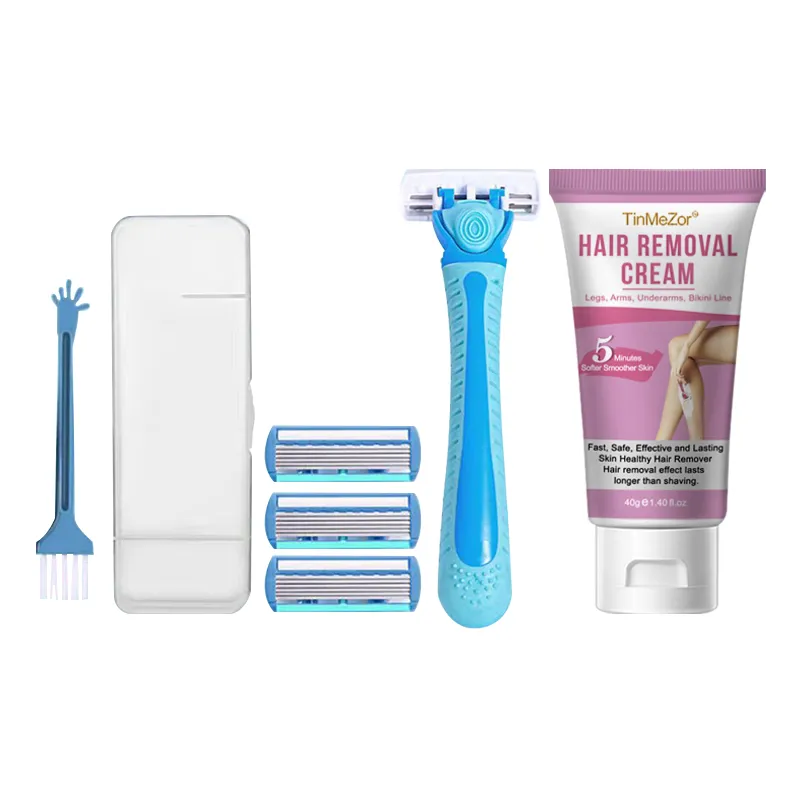 Silky Smooth Travel Razor Set With 5 Blades For Close Shaves, Hair ...