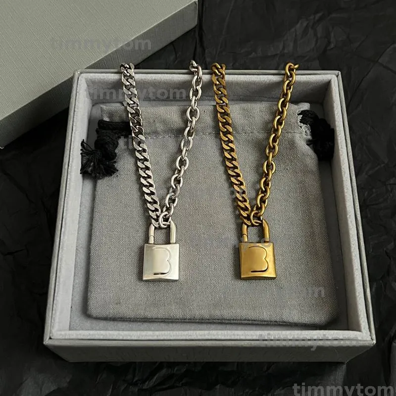 Retro Designer Padlock Necklace With Detachable Lock Pendant High ...