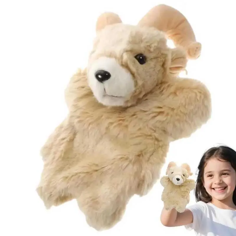 Plush Goat Border Collie Hand Puppet Educational Stuffed Animal Toy For ...
