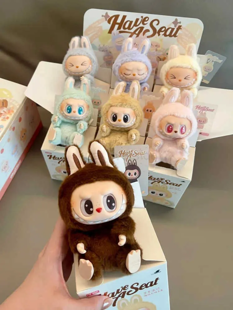 Labubu The Monsters Anime Kawaii Keychains Blind Box With Seat And Cute ...