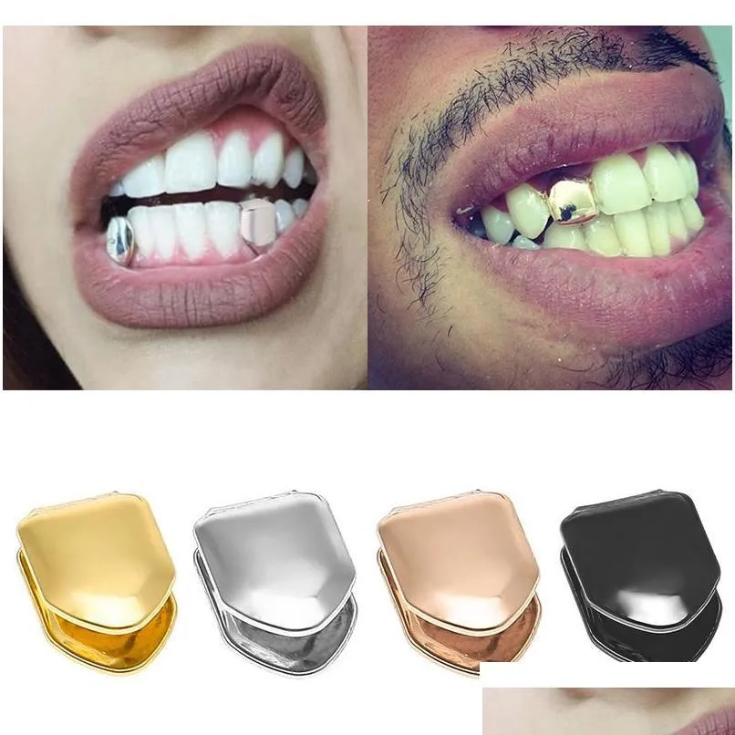 Gold Dental Grillz Custom Plated Hip Hop Teeth Cap Metal For Rap Singers And Hip Hop Enthusiasts ...
