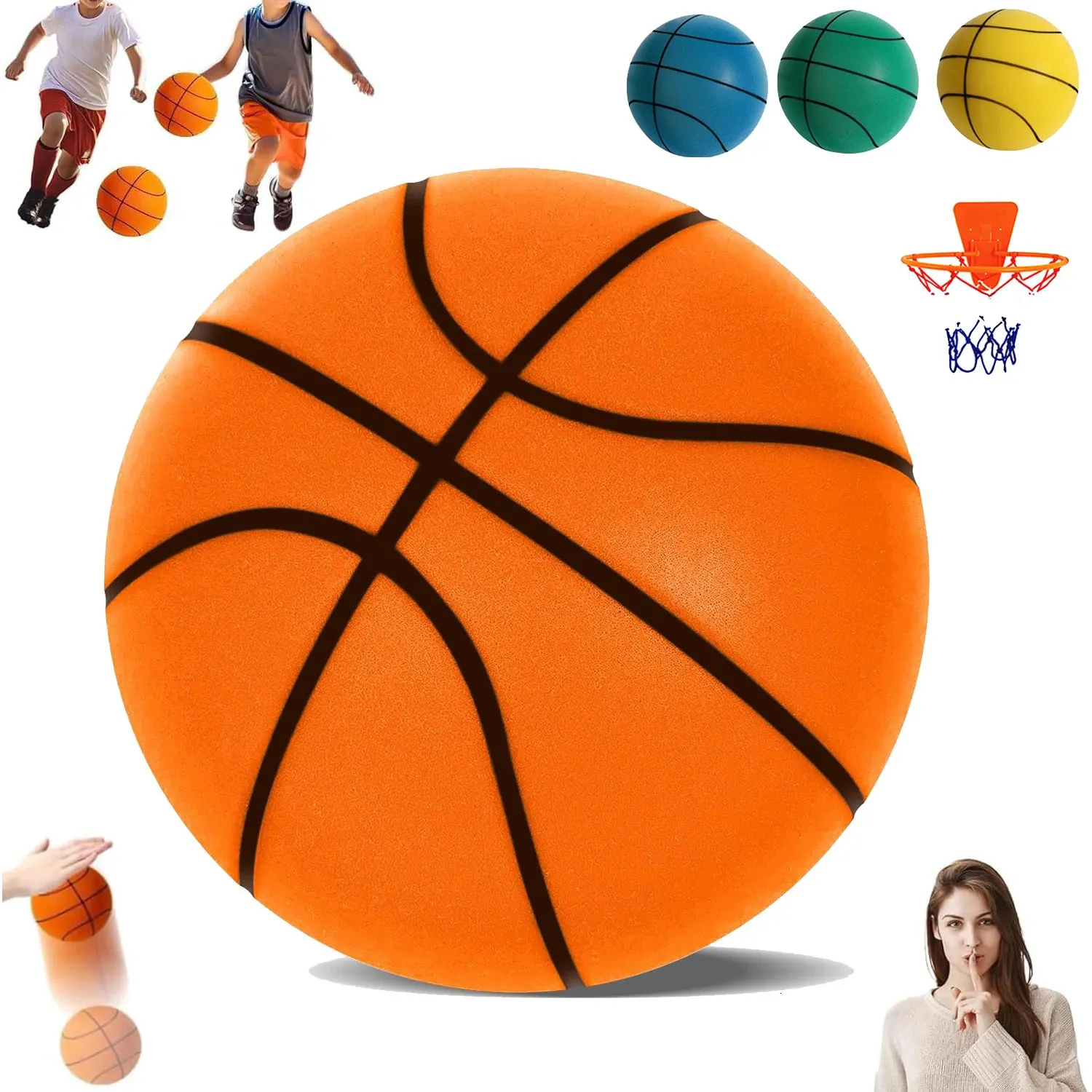 Silent Basketball 2025 Indoor Dribbling Foam Balls With Higher Bounce ...
