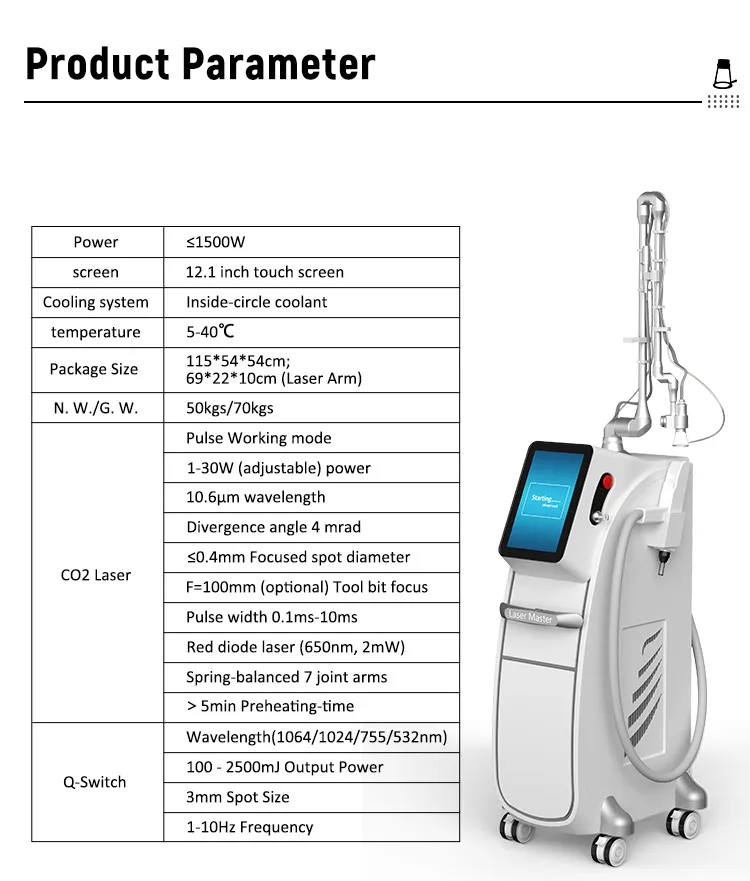 Laser Skin Rejuvenation Machine 2 in 1 Fractional Nd:Yag Picosecond for ...
