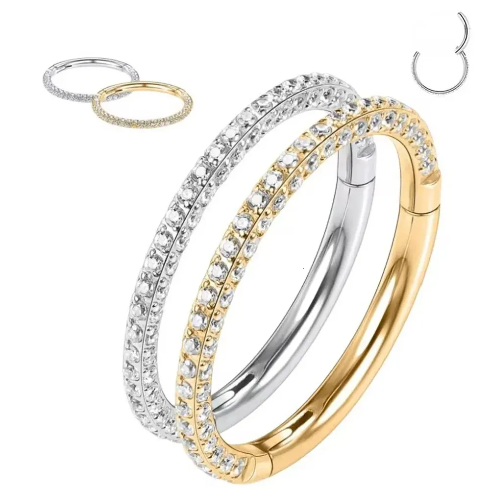 High-Class Earrings G23 Nose Rings Set with Three Sides 5A Zircon ...