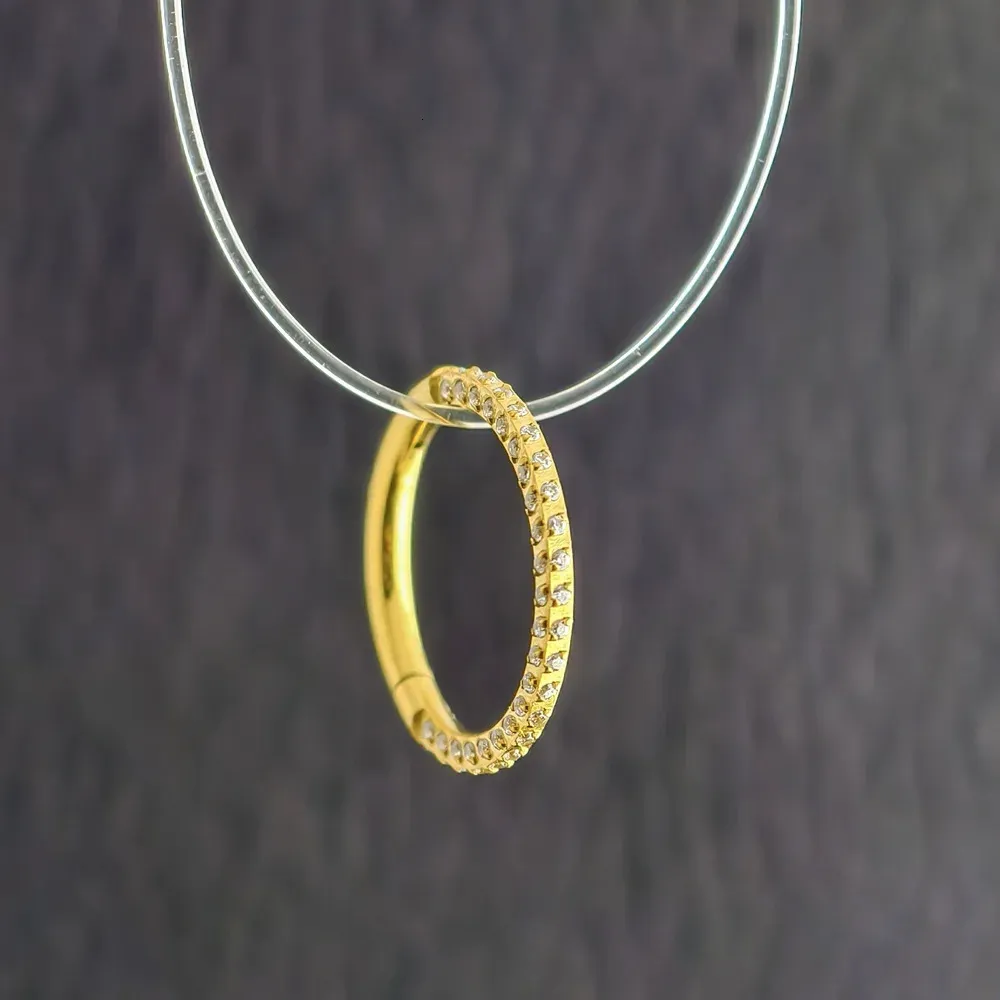 High-Class Earrings G23 Nose Rings Set with Three Sides 5A Zircon ...