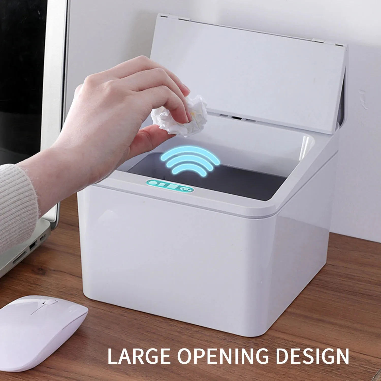 46L USB Rechargeable Automatic Touchless Waste Bin with Intelligent ...