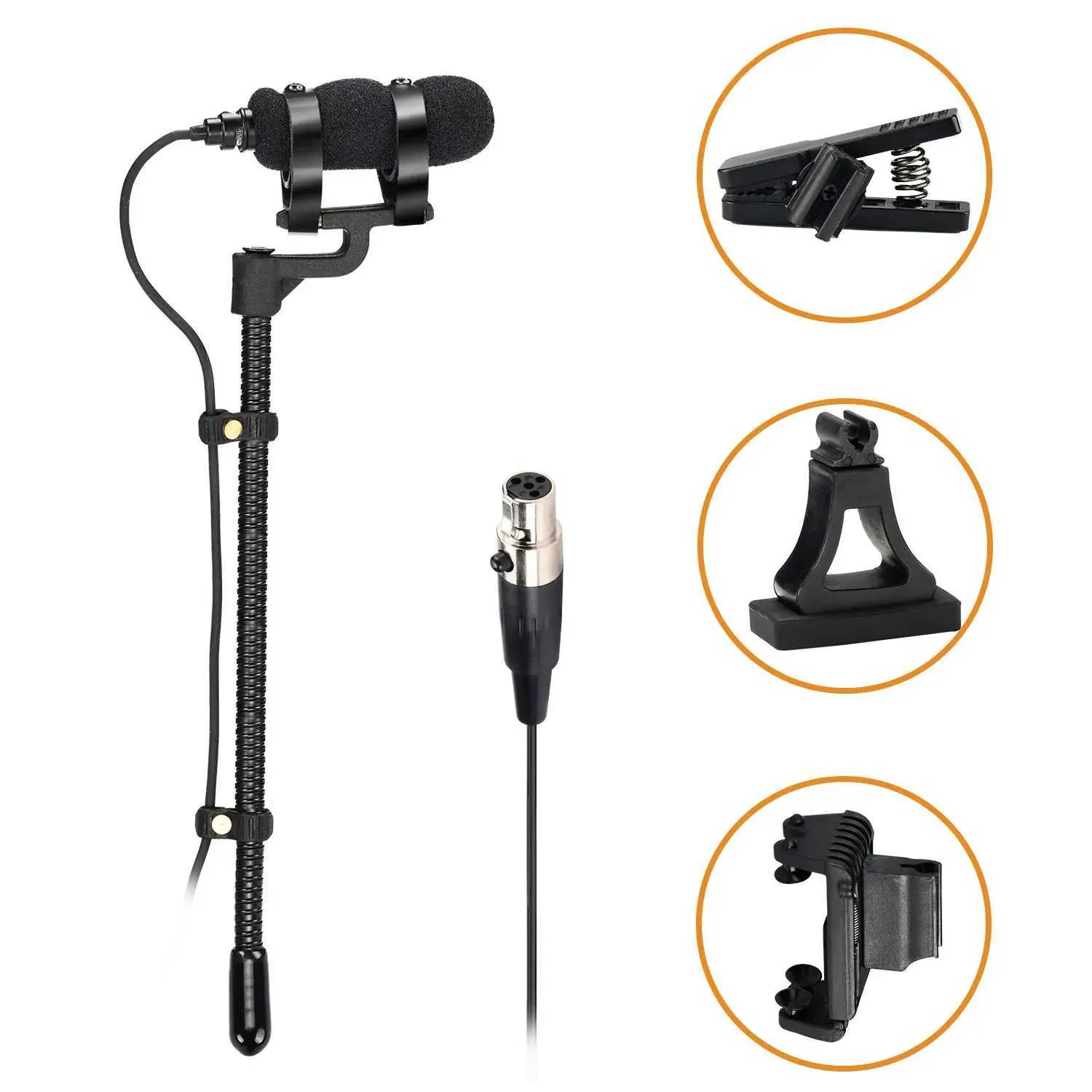 Miniature Instrument Microphone High Sensitivity Condenser Mic With ...