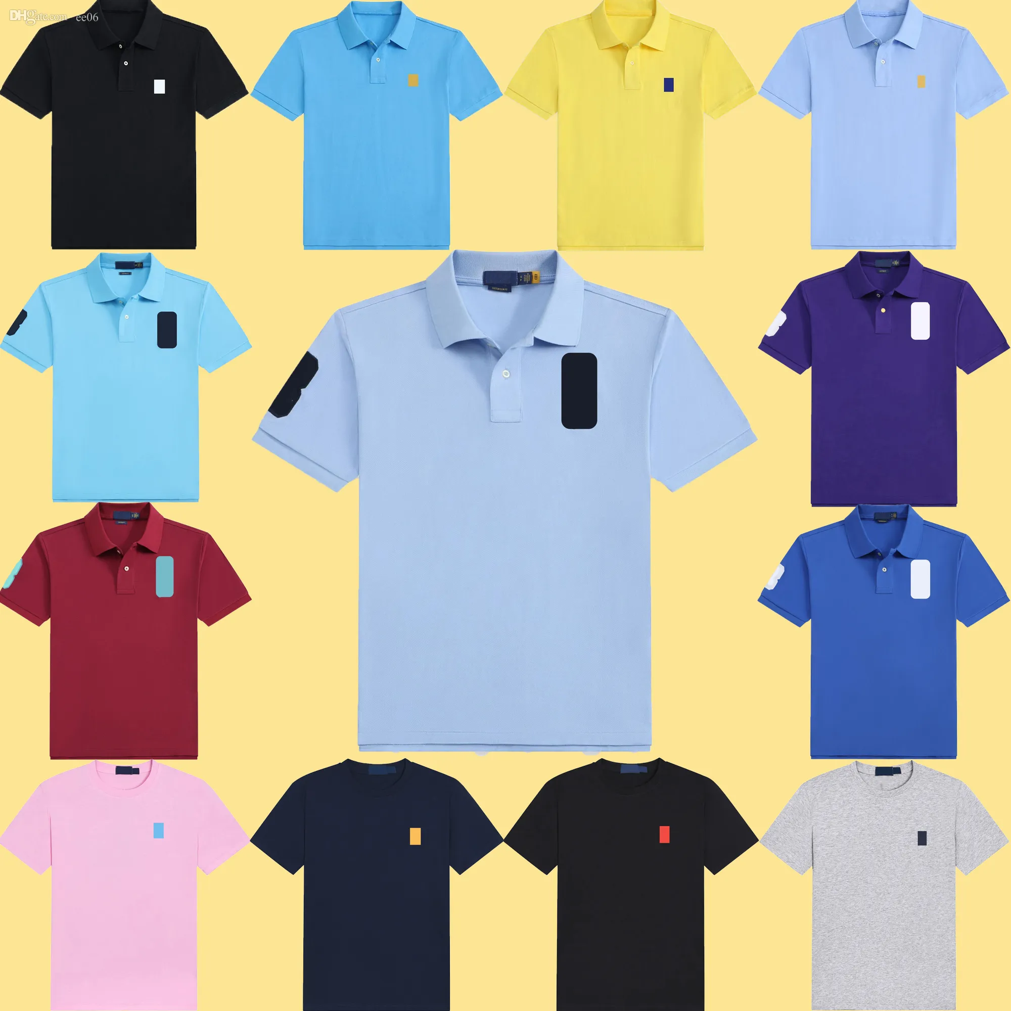 Designer T Shirt Men's POLO Ralphh Laurent Shirt Brand High Quality Casual Loose Solid Color ...