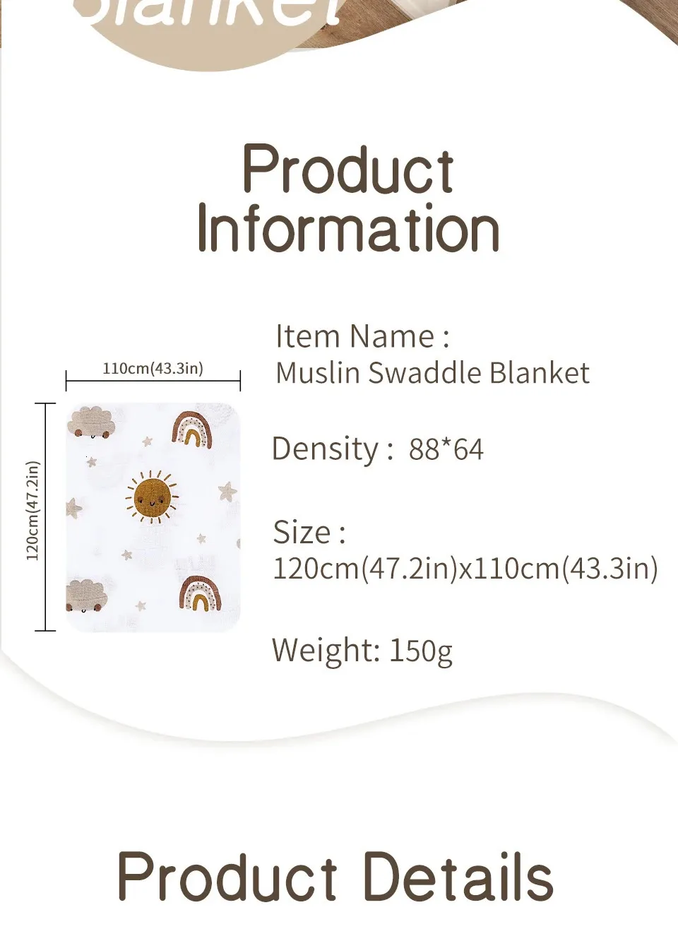 Kangobaby My Soft Life Solid Color Bamboo Cotton Baby Muslin Swaddle ...