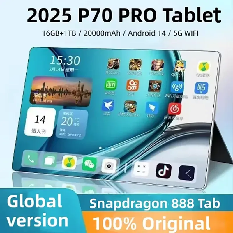 P70 PRO Android Tablet PC 16GB RAM | 1TB Storage | 20000mAh Battery ...
