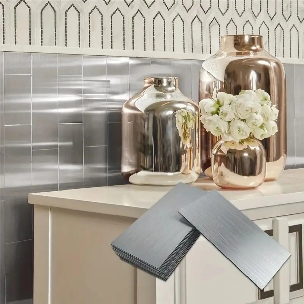 Metal Peel And Stick Backsplash