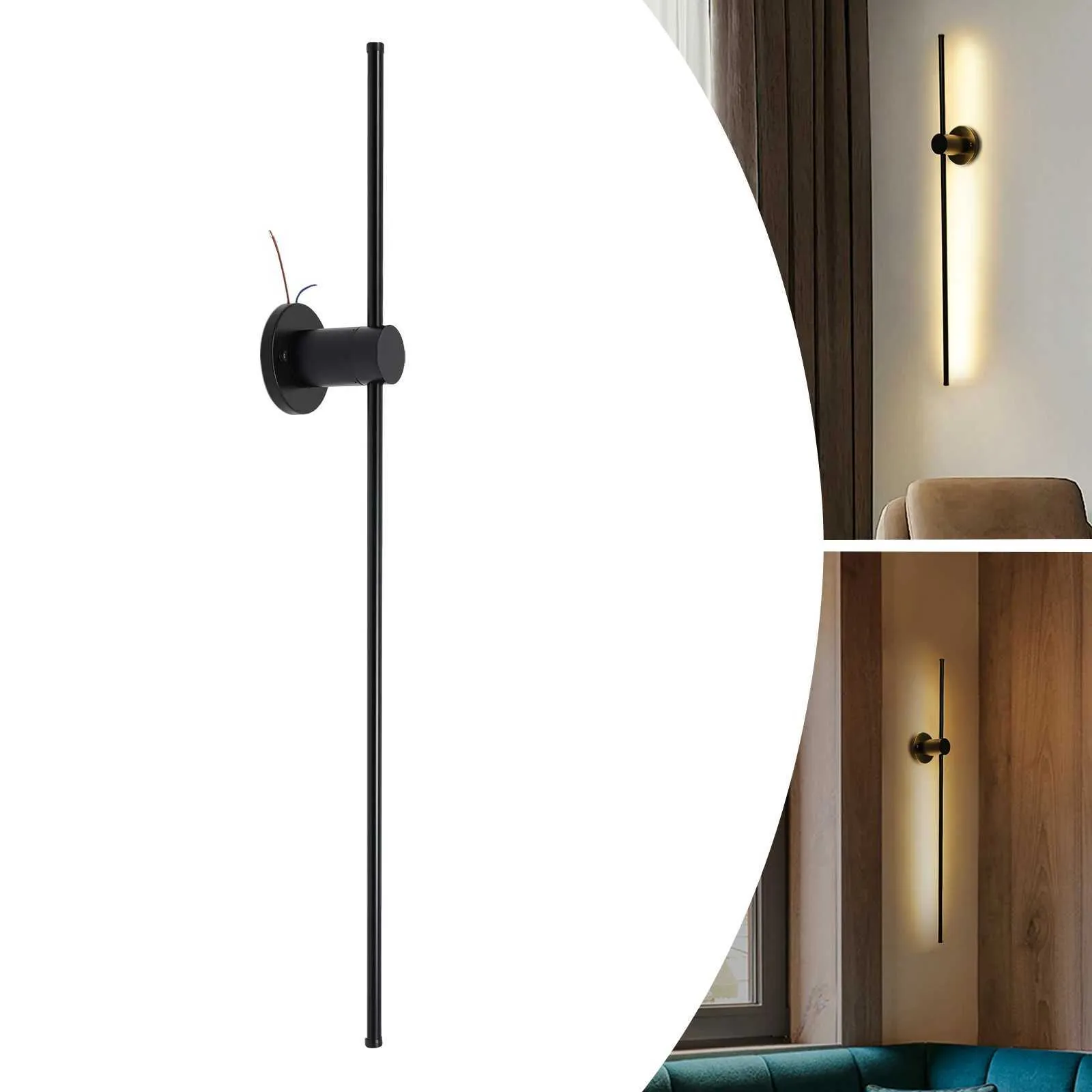 Modern Linear LED Wall Sconce: Long Strip Lighting Fixture For Hallway ...