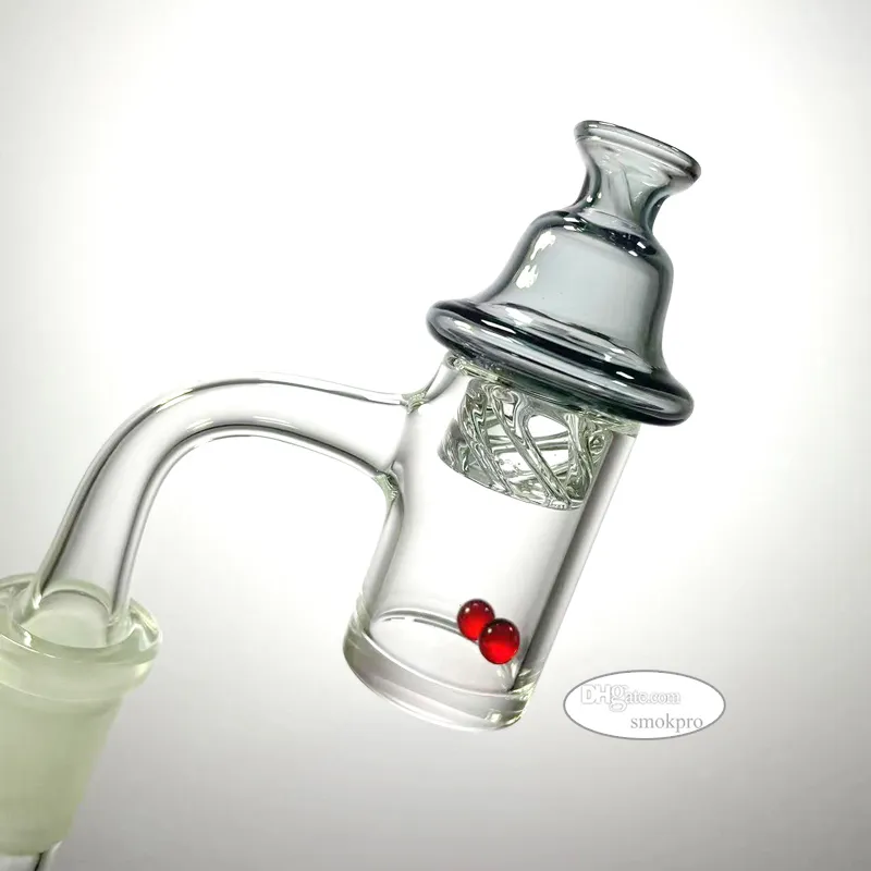 25mm Full Weld Quartz Banger With Cyclone Spinner Carb Cap 10mm/14mm ...