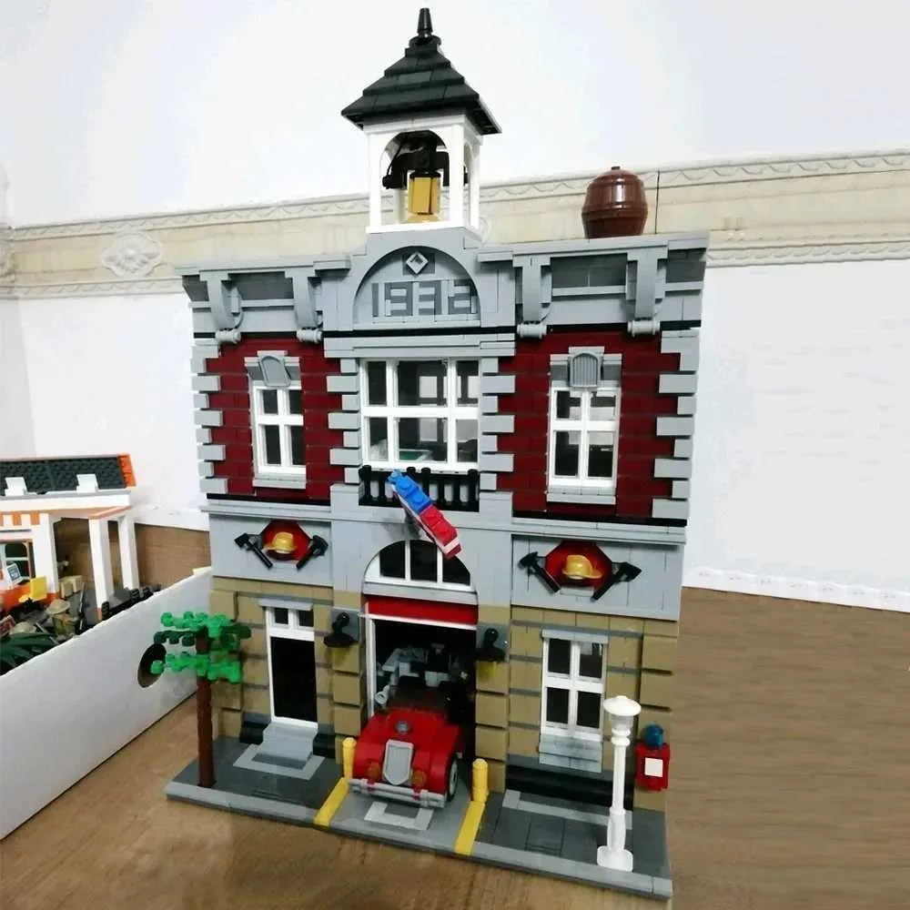 2026 New Expert Brick Bank Cafe Corner Model Moc Modular Houses ...