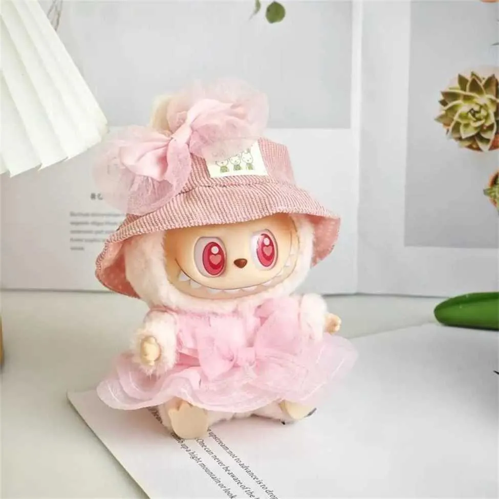 For 17cm Labubu V2 Sitting Labubu Outfit Fashion Gauzy Skirt Doll ...