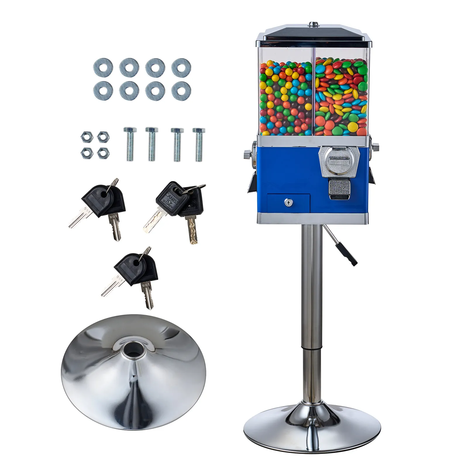 VEVOR Commercial Rotatable Candy Vending Machine Dispenser With Four ...