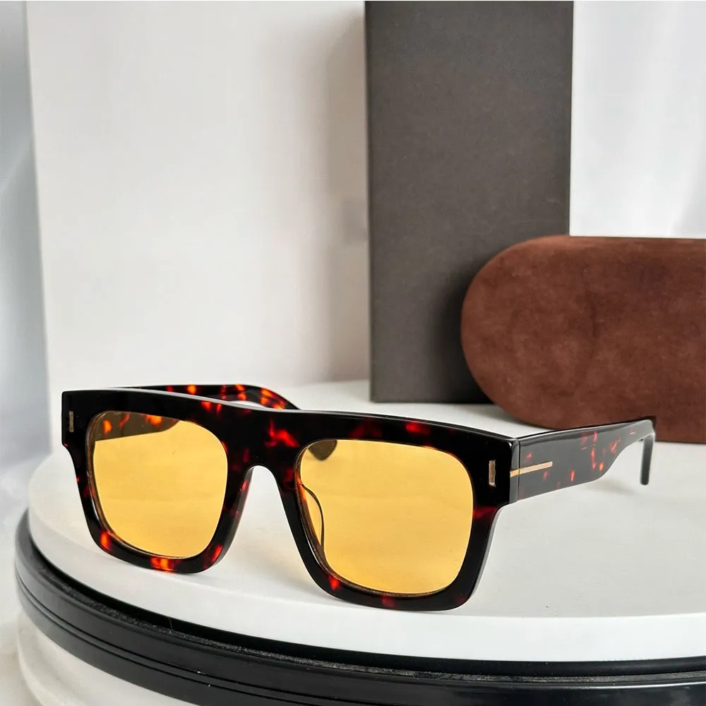 FT0711 Luxury Designer Sunglasses in Glossy Acetate Fiber Style for Men ...