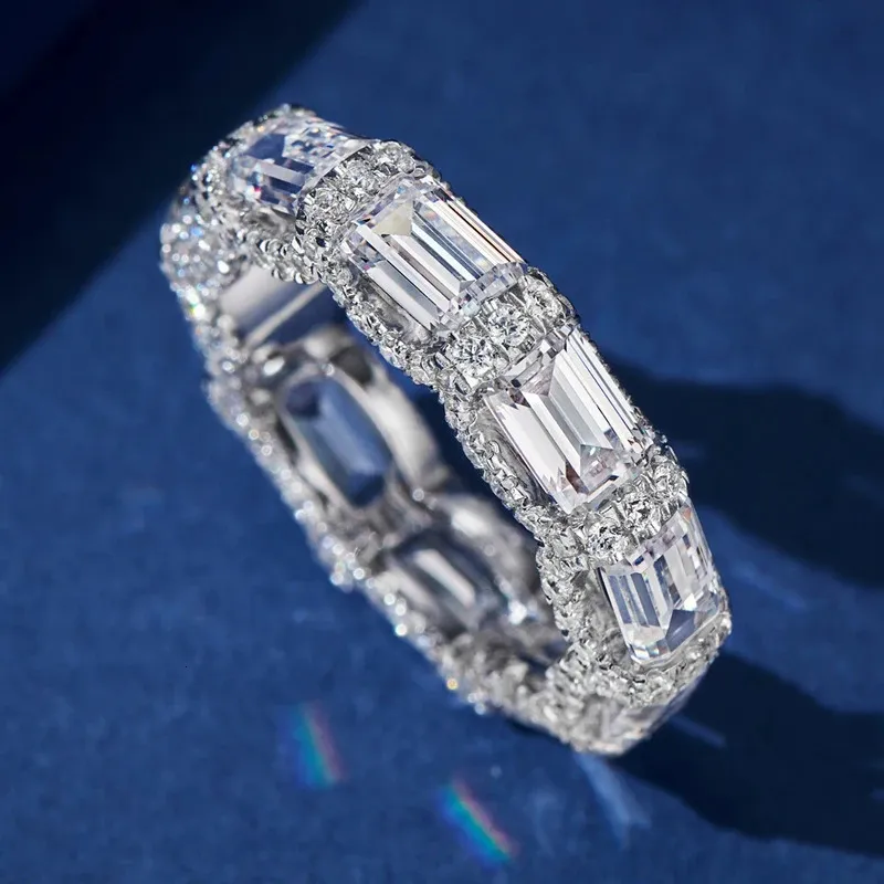 Huitan Iced Out Proposal Ring 3 Gorgeous Full Bling Bridal Jewelry With ...